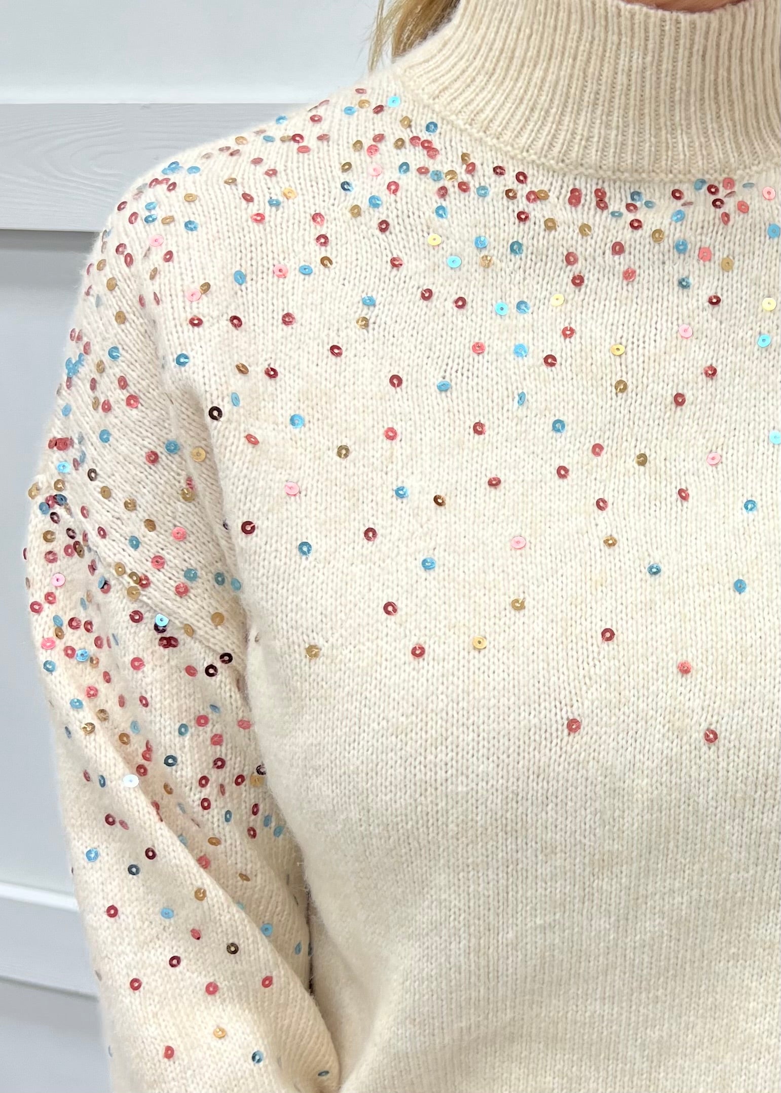 Sparkling Moment Sequin Sweater-FINAL SALE – shop chartreuse