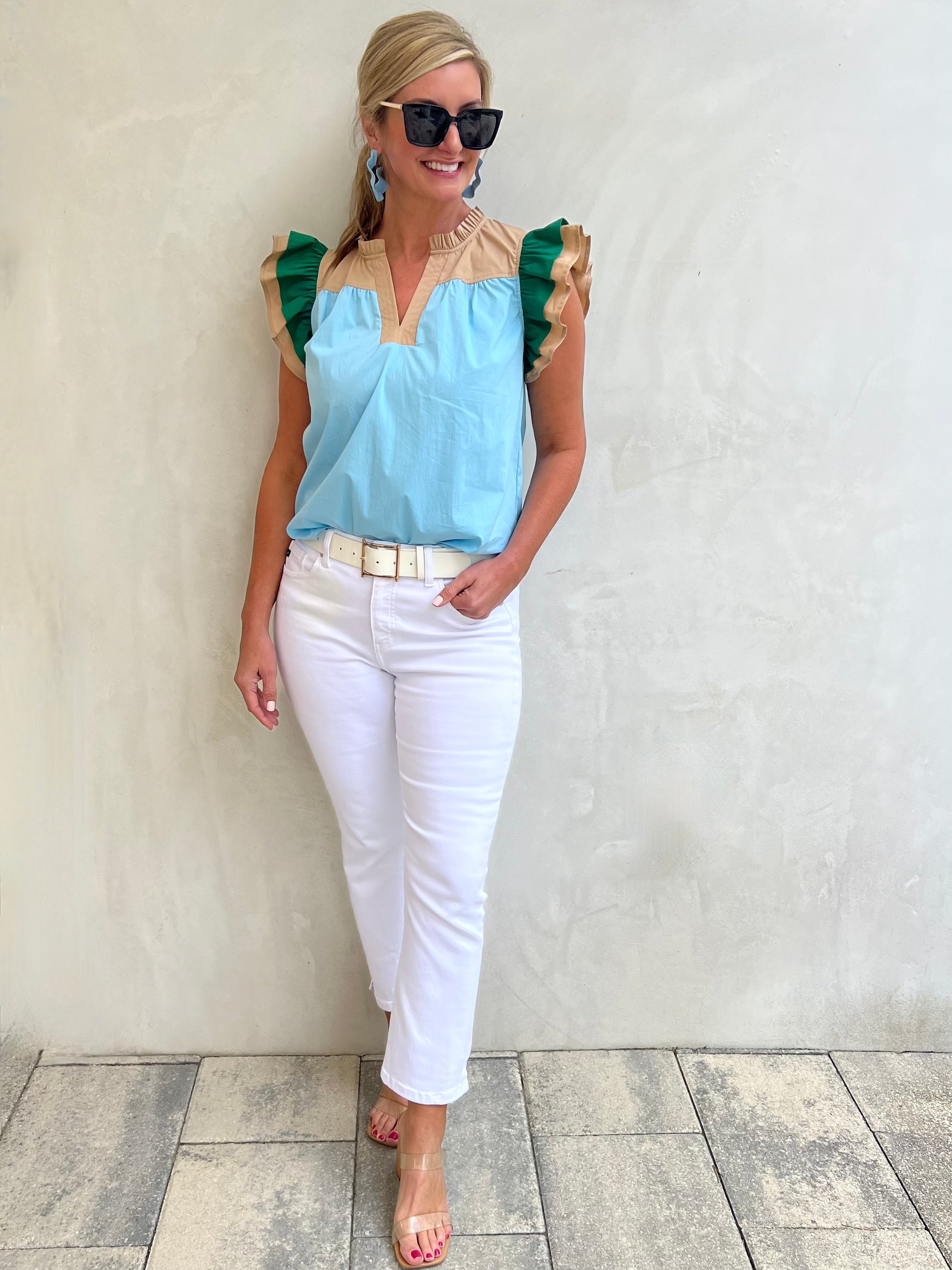 Willow White Kick Crop Denim – shop chartreuse